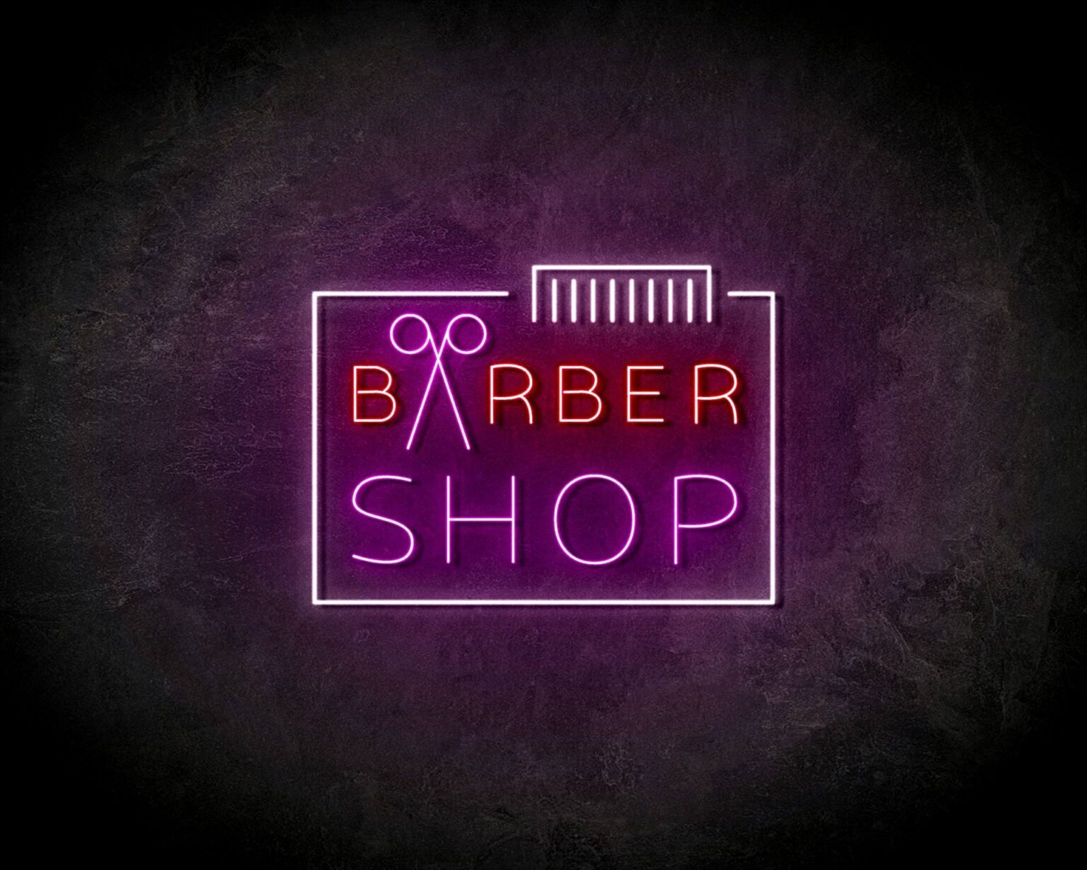 LED Neon Sign Barber Shop Pink - The Neon Company
