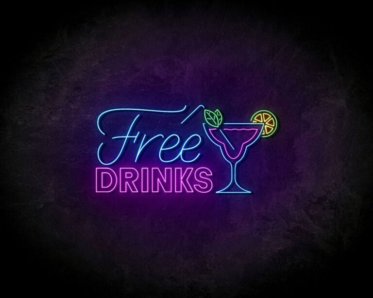 LED Neon Sign Free drinks - The Neon Company