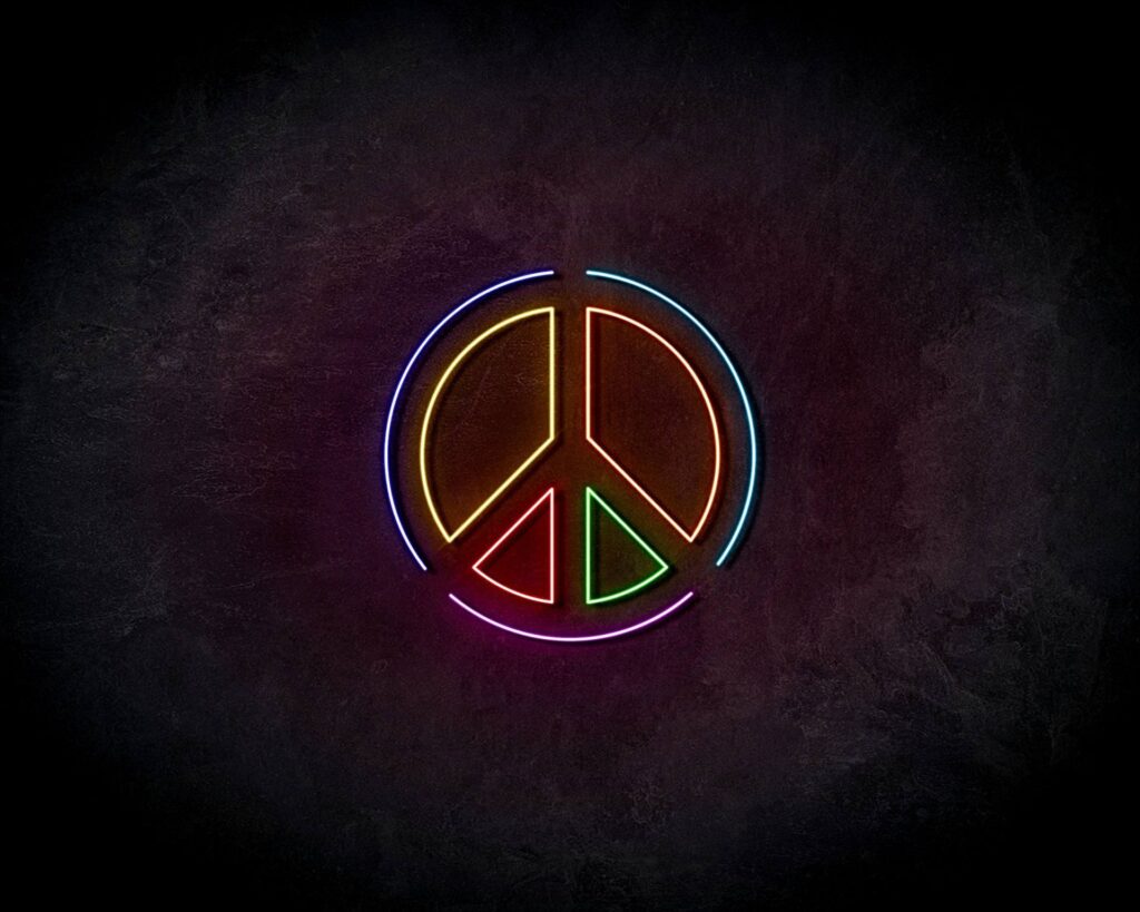 LED Neon Sign Peace - The Neon Company