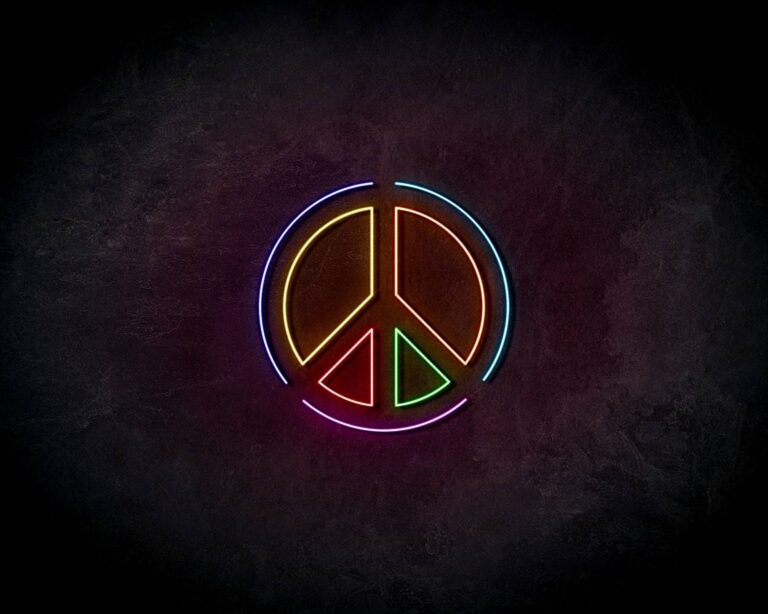 LED Neon Sign Peace - The Neon Company