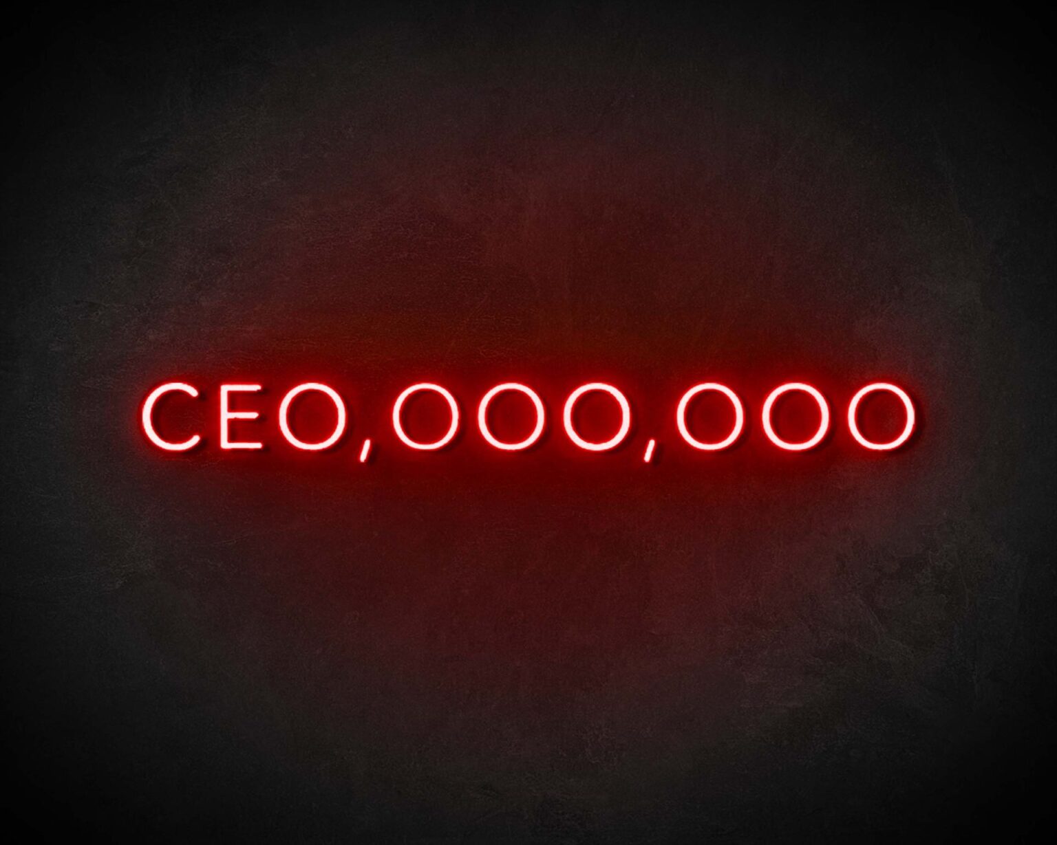 LED Neon Sign CEO,OOO,OOO - The Neon Company