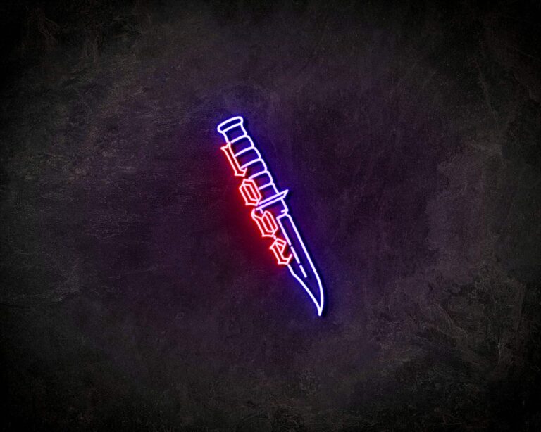 LED Neon Sign The Love Knife - The Neon Company