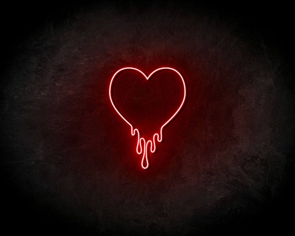 LED Neon Sign Melting heart - The Neon Company