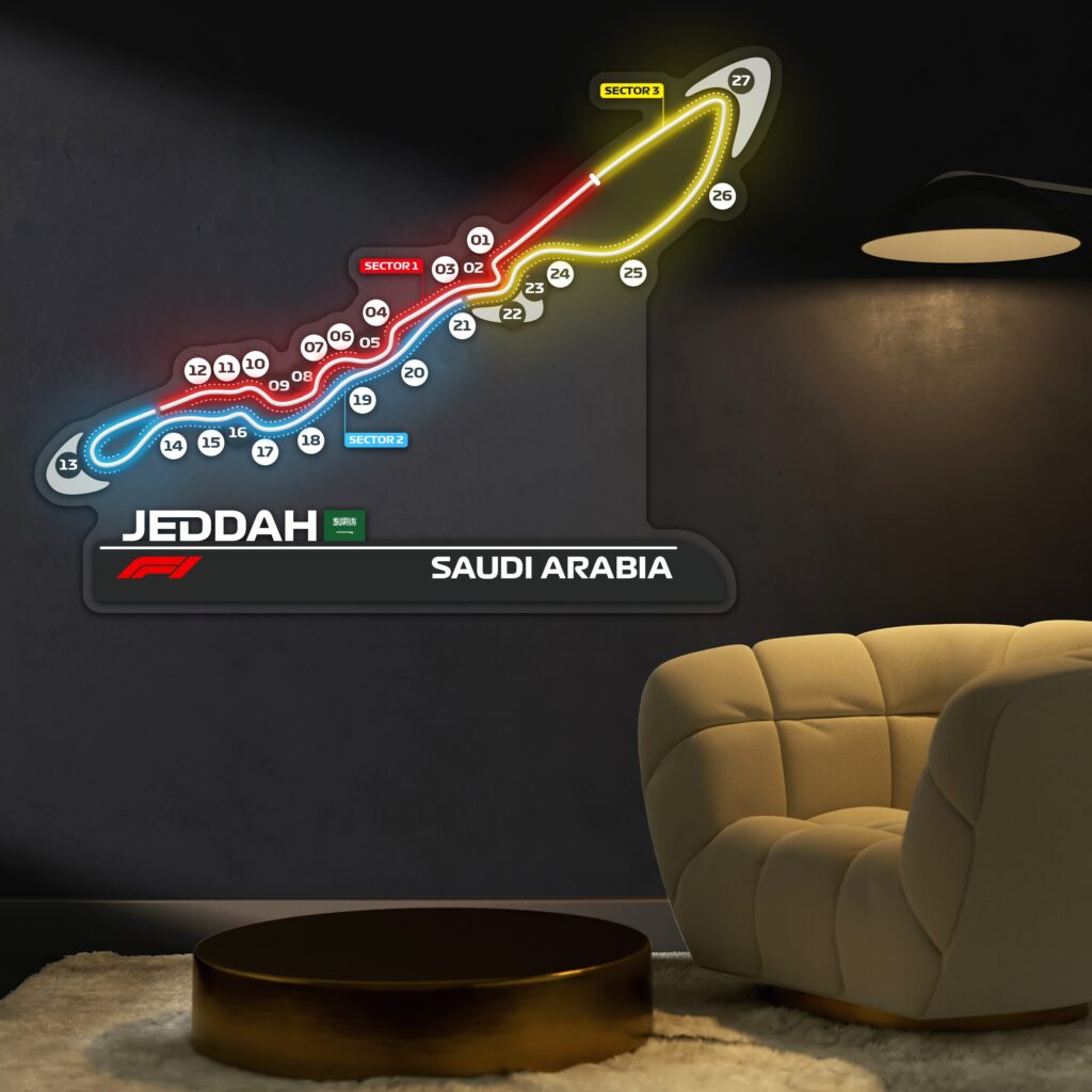 Jeddah, Saudi Arabia - F1 NEON RACE TRACK - The Neon Company